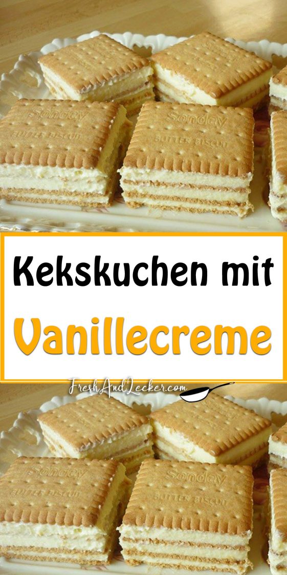 Kekskuchen mit vanillecreme - Fresh Lecker