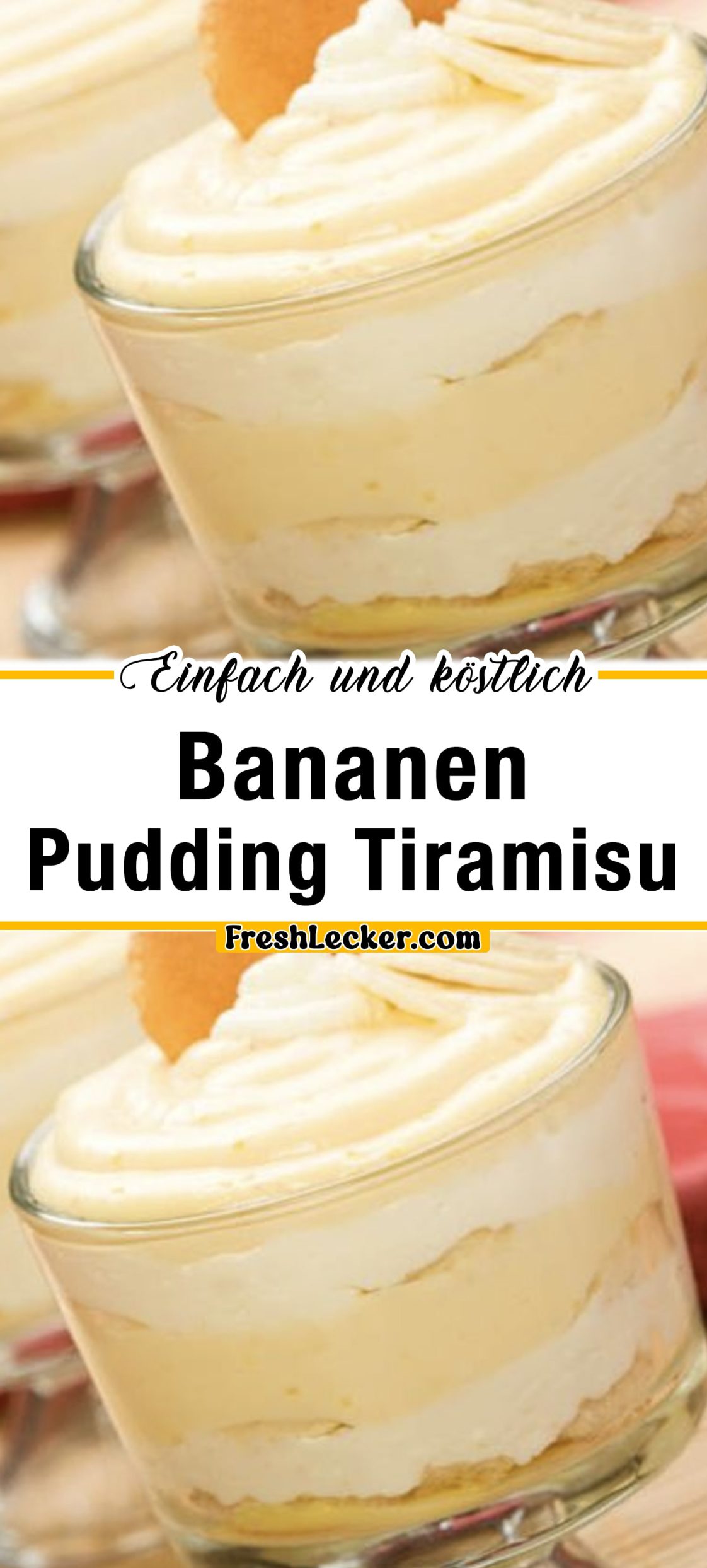 Bananen Pudding Tiramisu Rezept - Fresh Lecker